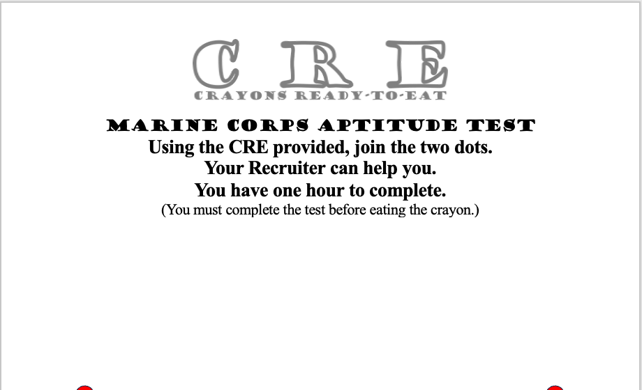 CRE Marine Corps Aptitude Test – MilTreats Inc